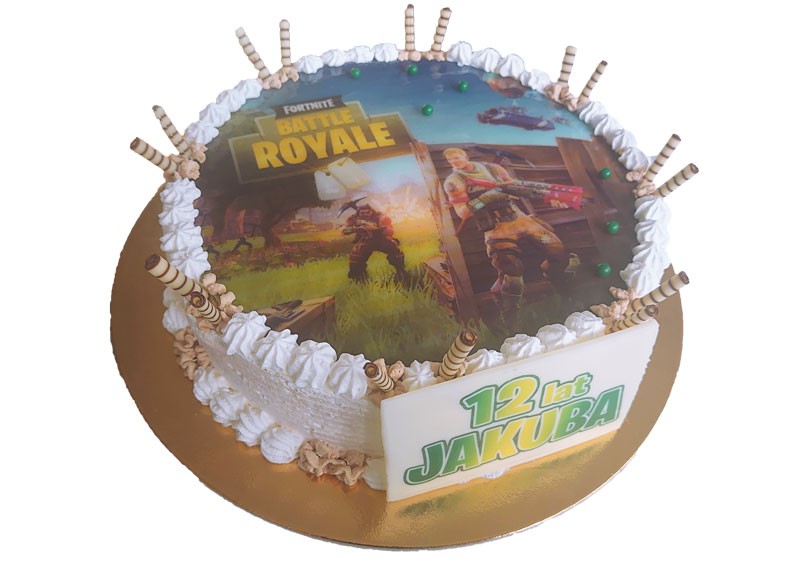 Tort Fortnite 1 (Opłatek) - Świat Lodów Koszalin - Architekci Tortów